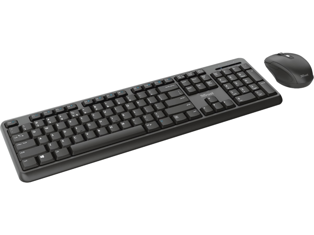Trust TKM-350 trådlöst tyst tangentbord och mus - Komplett.se
