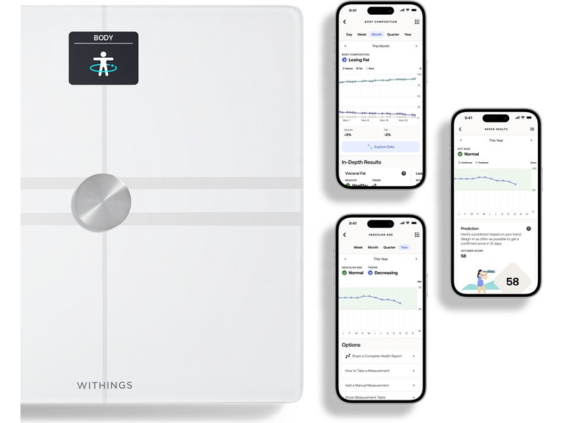 Withings Body Comp Wi-Fi smart badvåg (vit) - Personvågar | Komplett.se