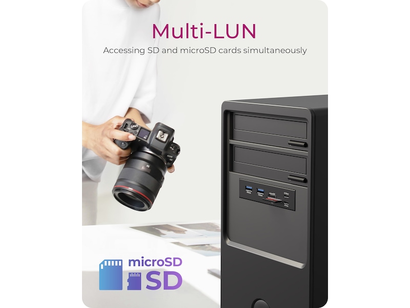 ICY BOX IB-HUB1419-i3 Front panel 3.5" - USB/FireWire | Komplett.se